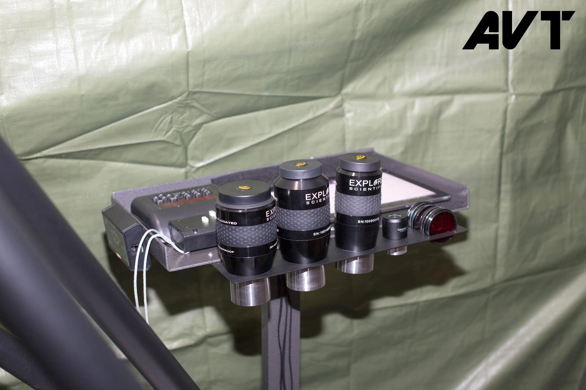 AVT Dobsonian Telescope Eyepiece Tray for 2", 1.25" Eyepiece & Filters - FLAT
