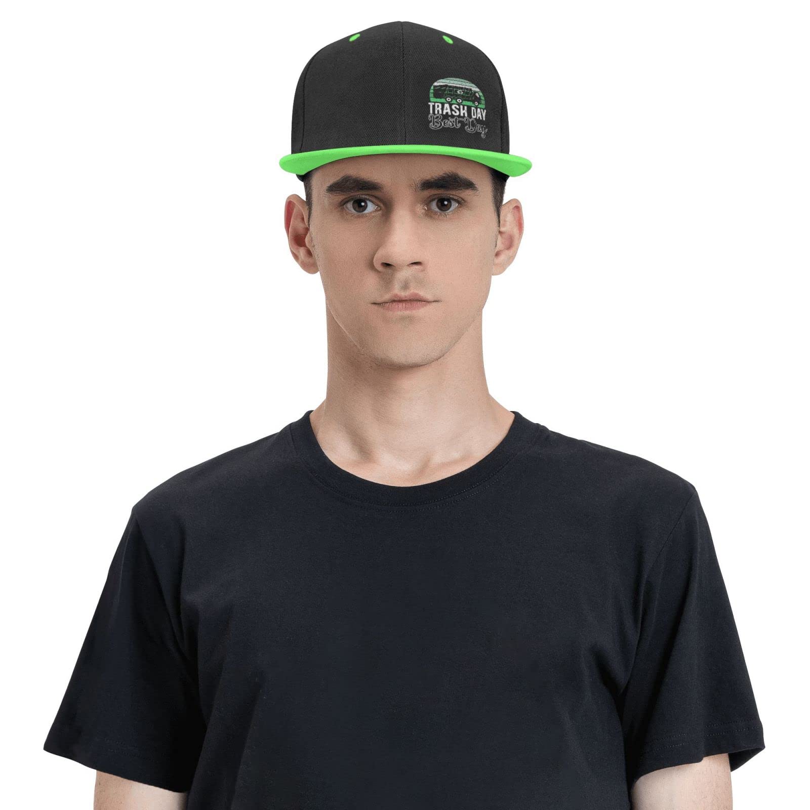 Trash Day Best Day Waste Management Garbage Truck Trucker Hat Green Men Adults Cowboy Adjustable Sun Summer Baseball Cap
