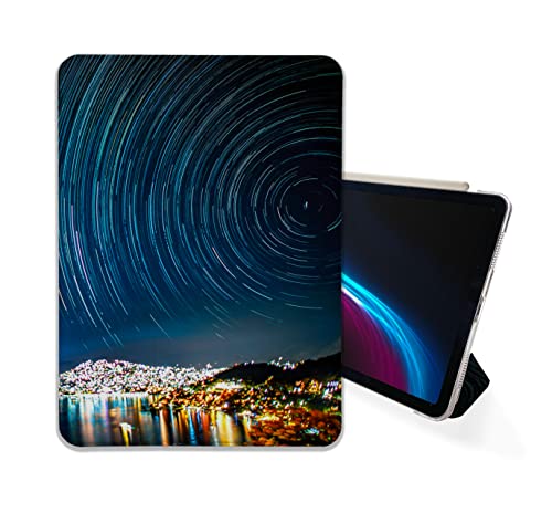 Cute Spiral Stars Night Space Kawaii case Compatible with iPad Mini Air Pro 7.9 8.3 9.7 10.2 10.9 11 12.9 inch Pattern Cover New 2022 2021 Trifold Stand 3 4 5 6 7 8 9 Generation 162 (10.9" Air 4)