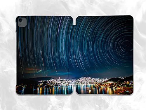 Cute Spiral Stars Night Space Kawaii case Compatible with iPad Mini Air Pro 7.9 8.3 9.7 10.2 10.9 11 12.9 inch Pattern Cover New 2022 2021 Trifold Stand 3 4 5 6 7 8 9 Generation 162 (10.9" Air 4)