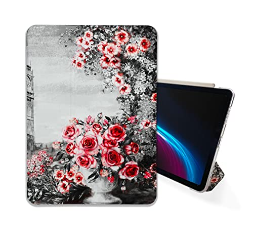 Big Ben London Roses case Compatible with iPad Mini Air Pro 7.9 8.3 9.7 10.2 10.9 11 12.9 inch Pattern Cover New 2022 2021 Trifold Stand 3 4 5 6 7 8 9 Generation 190 (11" Pro 1/2/3 gen)