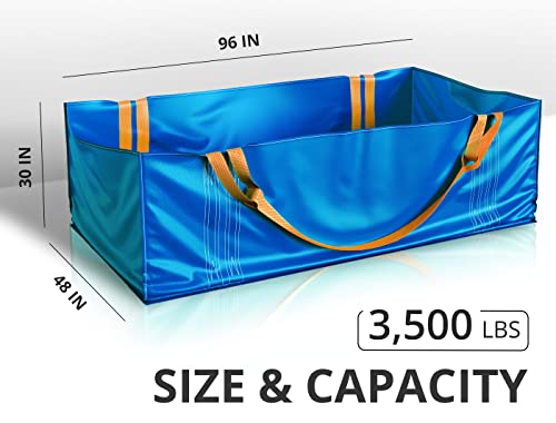 Skywin- Dumpster Bag, 2 Pack Reusable Yard Waste Bags, Foldable Yard Waste Container, Trash Bag for Waste Management, Multiple Times Use During Renovations, Can Hold Up to 3,500 lbs