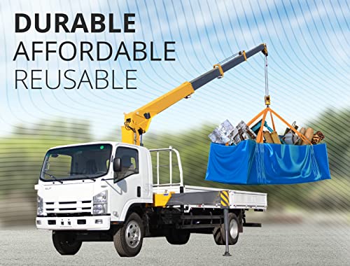 Skywin- Dumpster Bag, 2 Pack Reusable Yard Waste Bags, Foldable Yard Waste Container, Trash Bag for Waste Management, Multiple Times Use During Renovations, Can Hold Up to 3,500 lbs