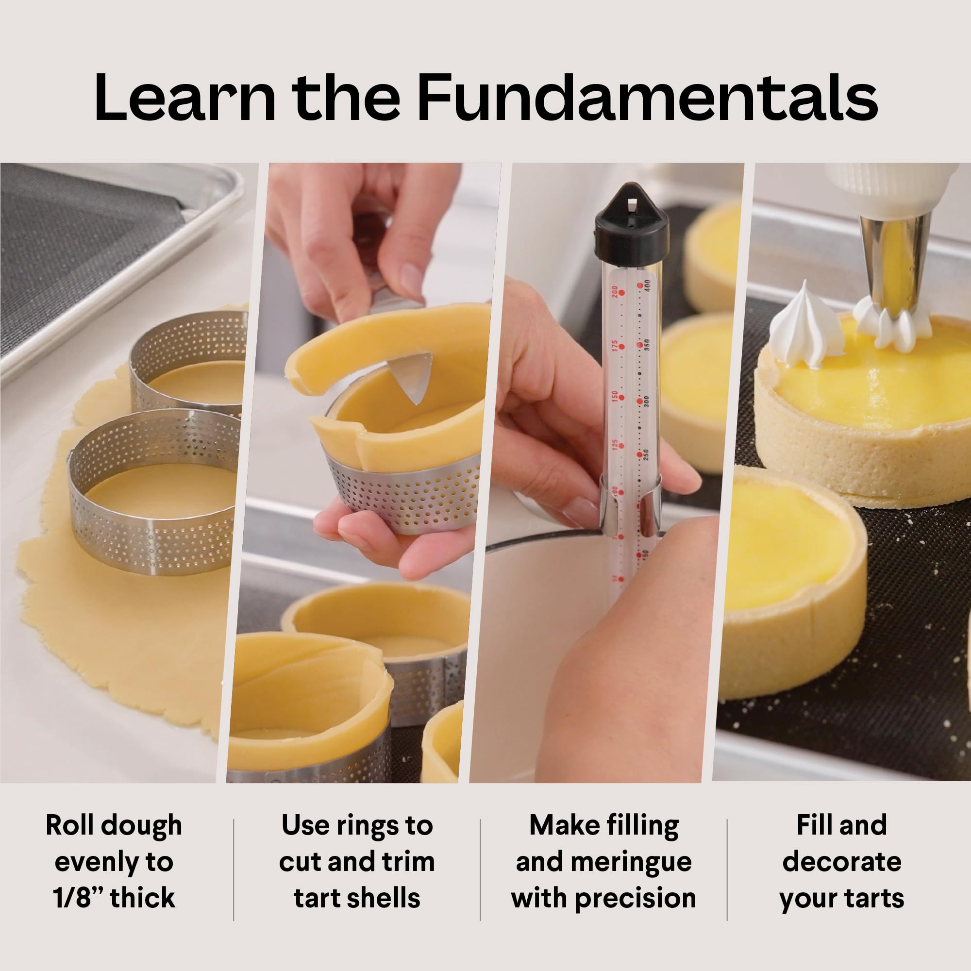French Tart Baking Set | Unique Baking Gifts for Women BFF Kitchen Baking SuppliesPresent a Food Making Kit For Adults & Parisian Cooking Tools for Pastry Dessert