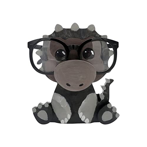 Raboduey Creative Animal Glasses Holder for Kids Cute Handmade Wood Carved Animal Eyeglass Holder Display Stand, Christmas New Year Gift Home Office Desktop Decor (Z)