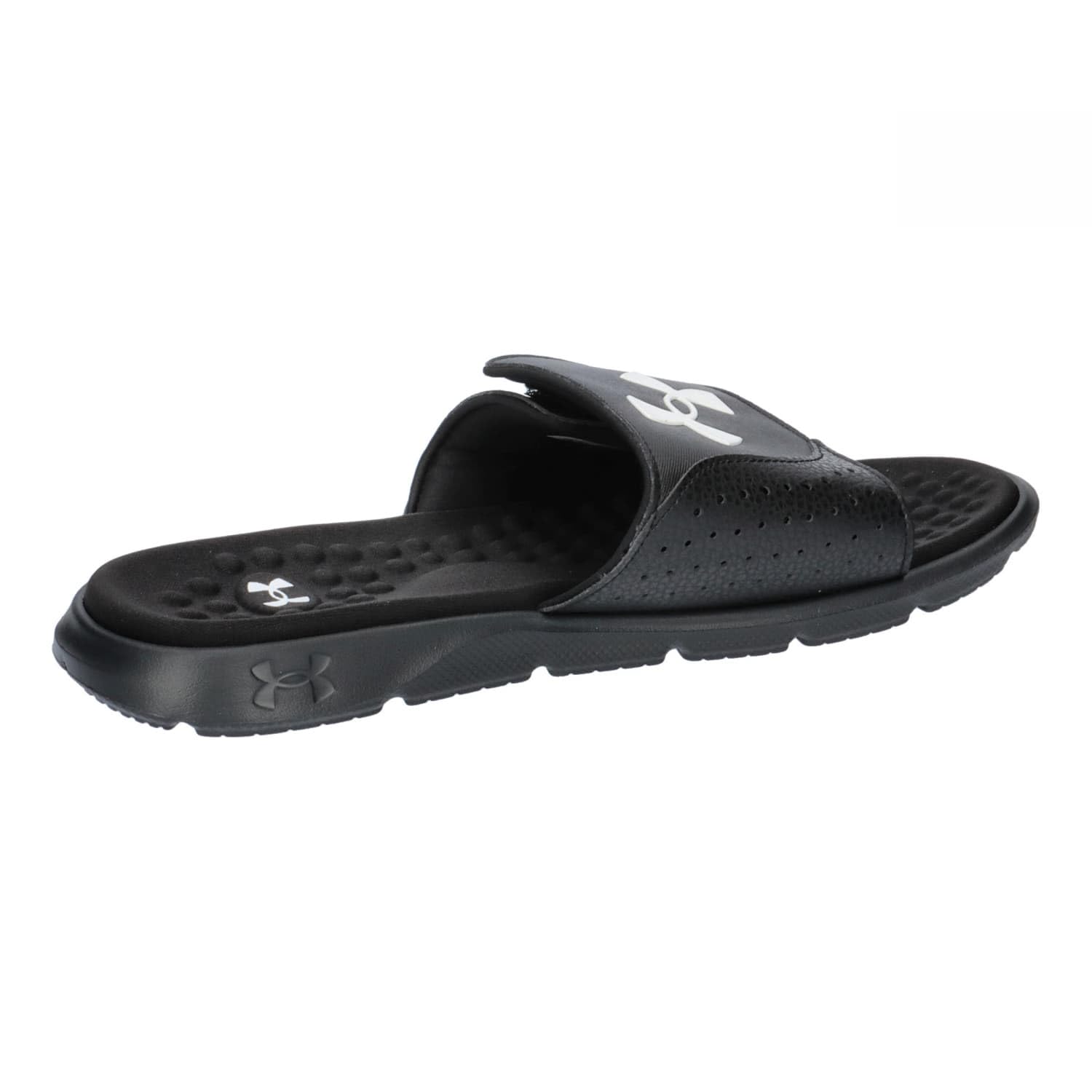 Under Armour Men's Ignite Pro Slide, (001) Black/Black/White, 9, US