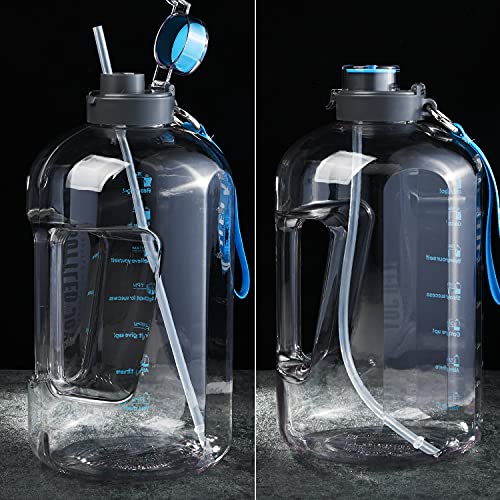 ALINK 12-Pack Reusable Plastic Clear Straws, 13 inch Extra Long Tumbler Straws for 1 Gallon, 64 oz 40 oz 32 oz Water Bottles, Plus Cleaning Brush