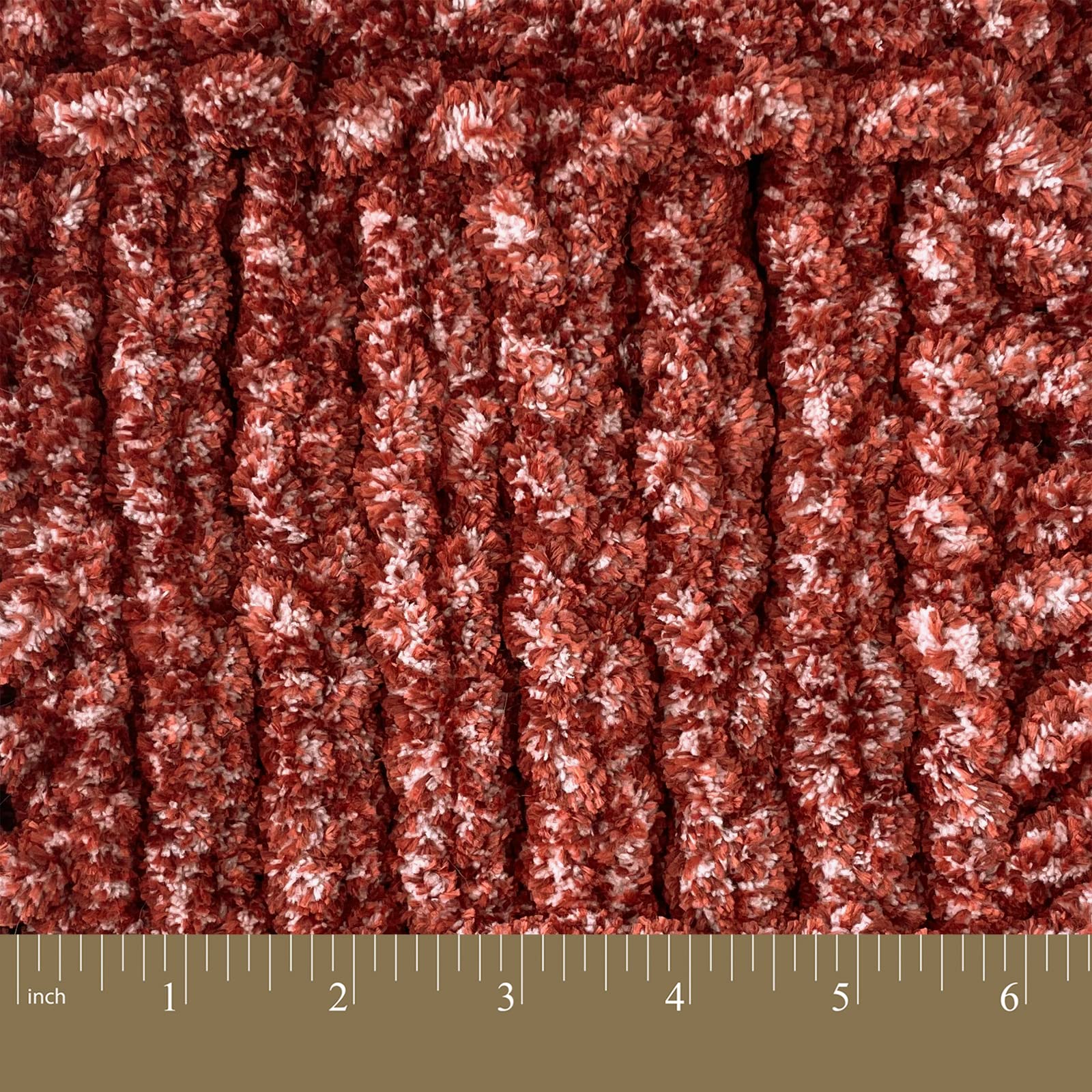 Crafted By Catherine Heathered Velvet Yarn - 4 Pack (300 g / 10.5 oz, 77.6 Yards Each Skein), Red, Gauge 6 Super Bulky