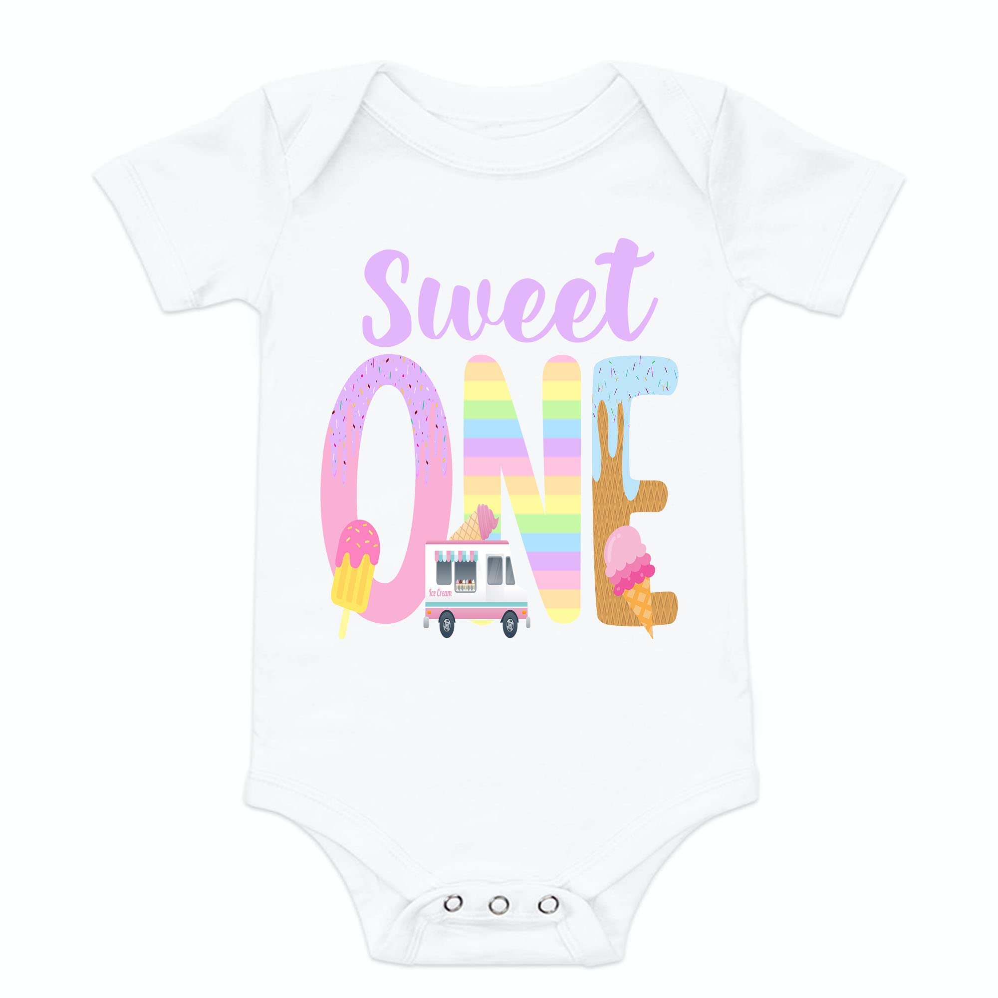 Sweet one ice cream birthday shirt sweet one birthday shirt ice cream birthday shirt first birthday shirt 1st birthday ice Cream bodysuit (18 months)