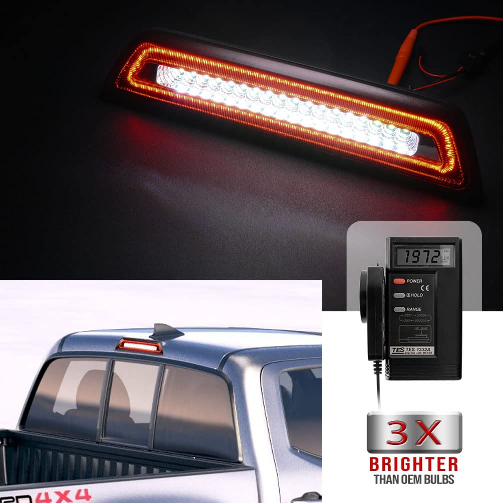 LED 3rd High Mount Stop Lamp Lights for TAYOTA Tacoma 2016-2020 Limited SR SR5 TRD Off-Road TRD Pro Sport Red Lens LED Third Brake Light White LED Reverse Cab Roof Cargo Lamps Lights OEM 8157004040
