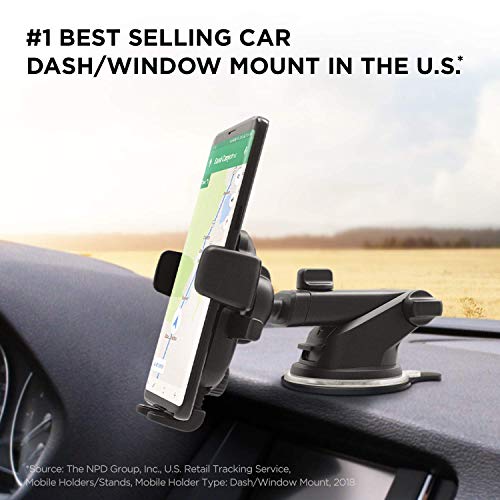 iOttie Easy One Touch 4 Dash & Windshield Universal Car Mount Phone Holder Desk Stand for -iPhone, Samsung, Moto, Huawei, Nokia, LG, Smartphones, Black