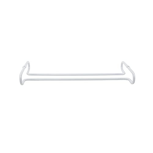 Semetall 10.23" Wine Glasses Rack, Wine Glass Holder Under Cabinet Stemware Rack for Kitchen, Bar ,Cabinet, Set of 2(White)