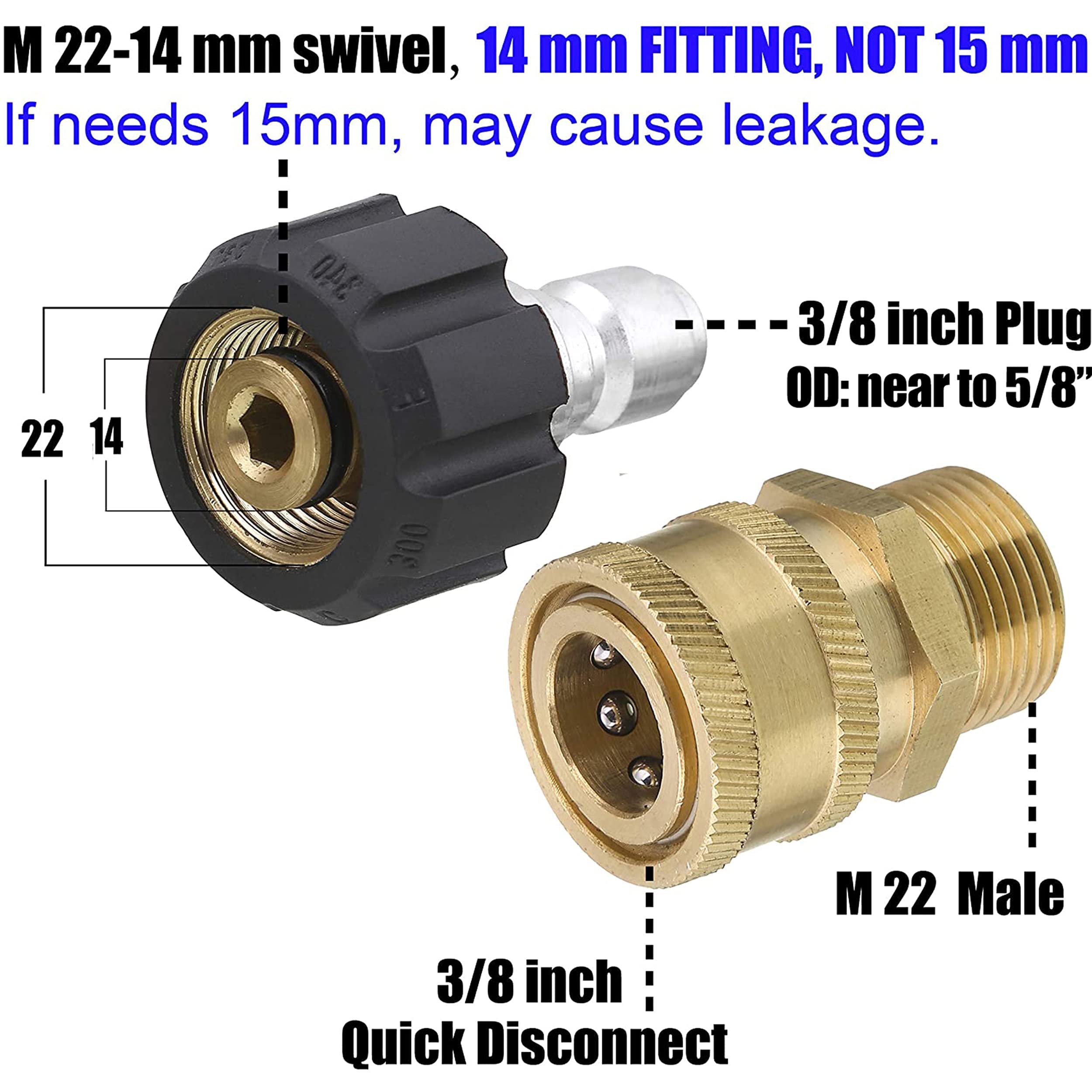M MINGLE Foam Cannon for Pressure Washer, Ultimate Pressure Washer Adapter Set