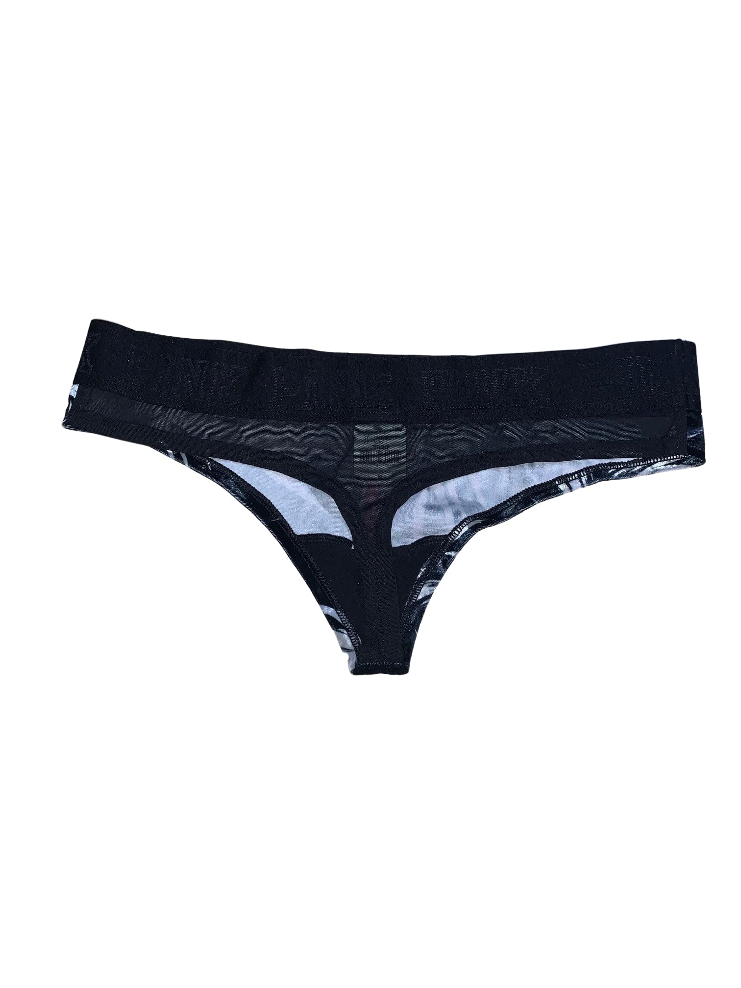 Victoria's Secret Pink Logo Thong Panties/Panty Velvet/Velour Multicolor New (US, Alpha, Medium, Regular, Regular, Multicolor Tropical)