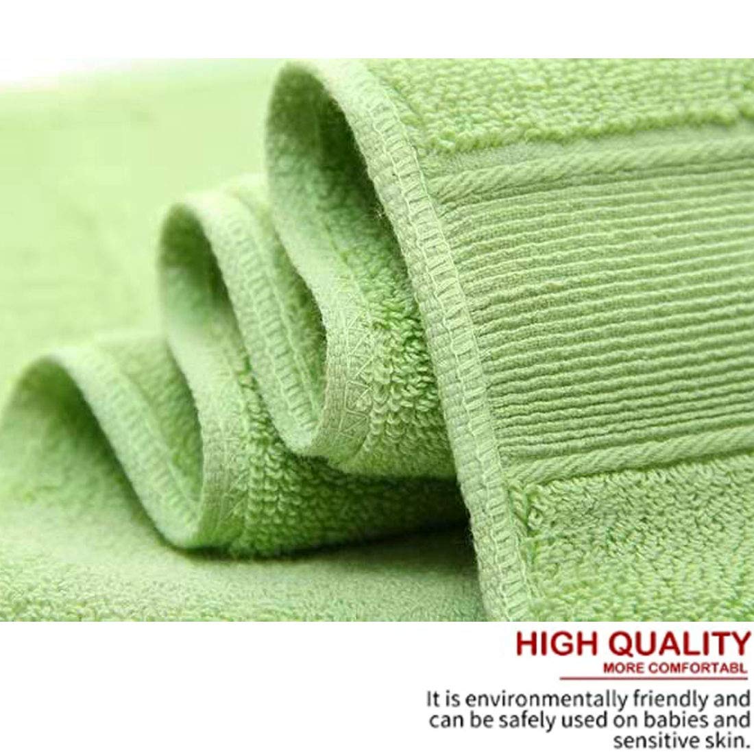 PUPOPIK Hand Towels for Bathroom 2 Pack-100% Cotton Hand Towel (14 x 30 Inch), Highly Absorbent and Quick Dry Face Washcloth, Home Soft Premium Towel for Hotel, Bath, Kitchen and Spa (Green)