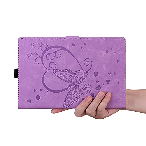 Linbol Case for Samsung Galaxy Tab A8 10.5 inch Tablet 2022 SM-X200 SM-X205 Folio Stand Magnetic Shell Cover,Slim Embossed Floral Samsung Galaxy Tab A8 10.5 Inch(2022)