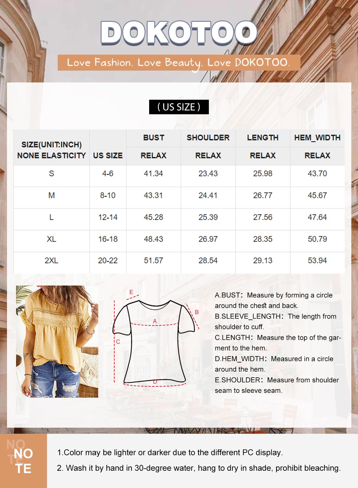 Dokotoo Blouses, Fashion 2025 Summer Crochet Lace Round Neck Short Sleeve Shirts Back Button Down Pom Pom Boho Casual Solid Chiffon Blouse Womens Tops White Large