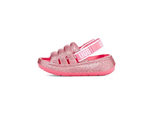 UGG Unisex-Child Sport Yeah Glitter Sandal, Pink, 5 Big Kid