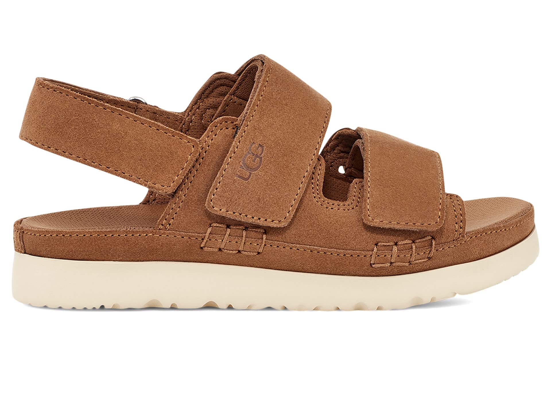 UGG Unisex-Child Goldenstar Slingback Sandal, Chestnut, 2 Little Kid