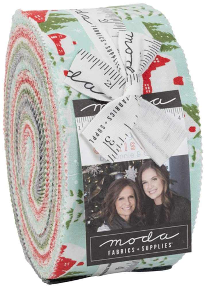 Bonnie & Camille Merry Little Christmas Jelly Roll 40 2.5-inch Strips Moda Fabrics 55240JR