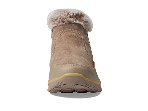 Skechers Women's Easy Going-Warm Escape Ankle Boot, Taupe/Taupe, 10