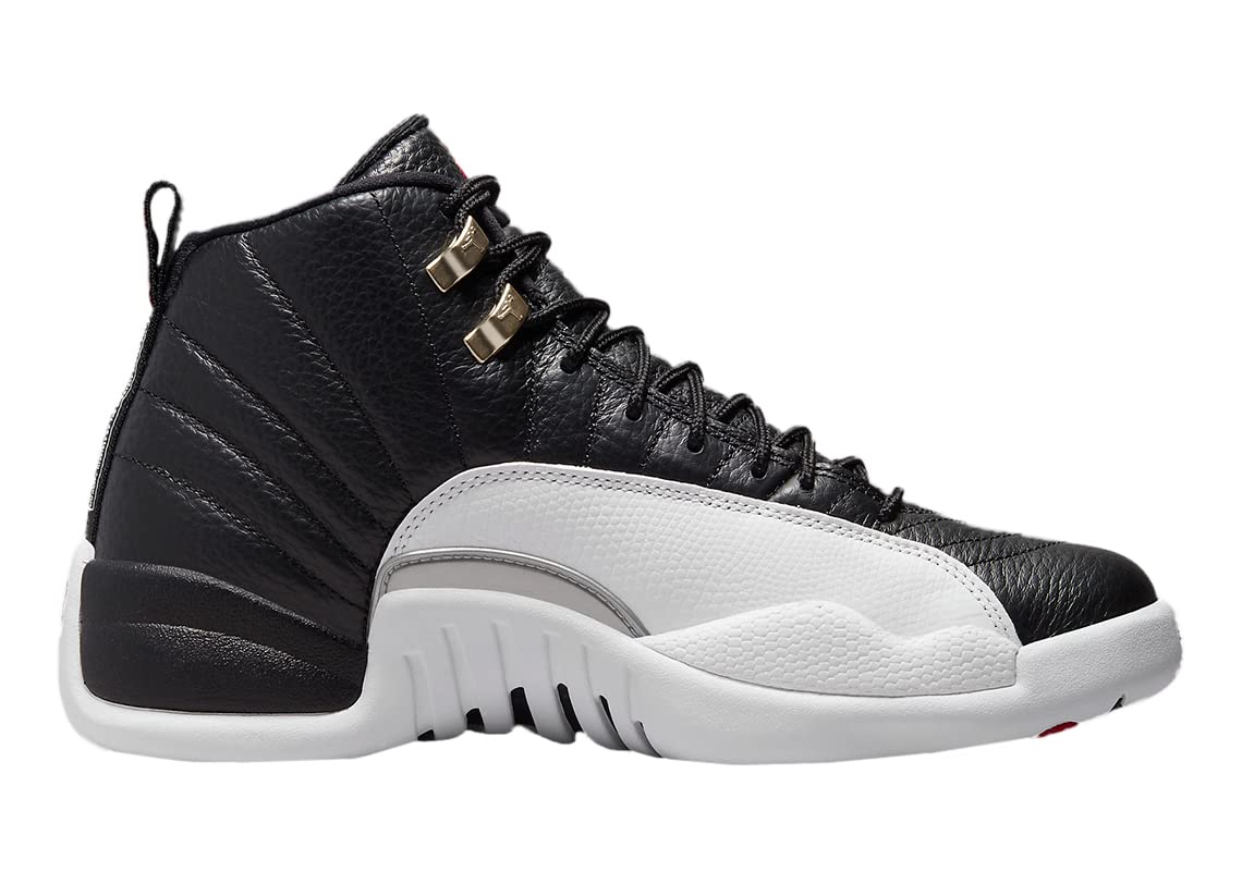 Nike Mens Air Jordan 12 Retro Sneaker, Adult, Black/Varsity Red-White, 10 M US
