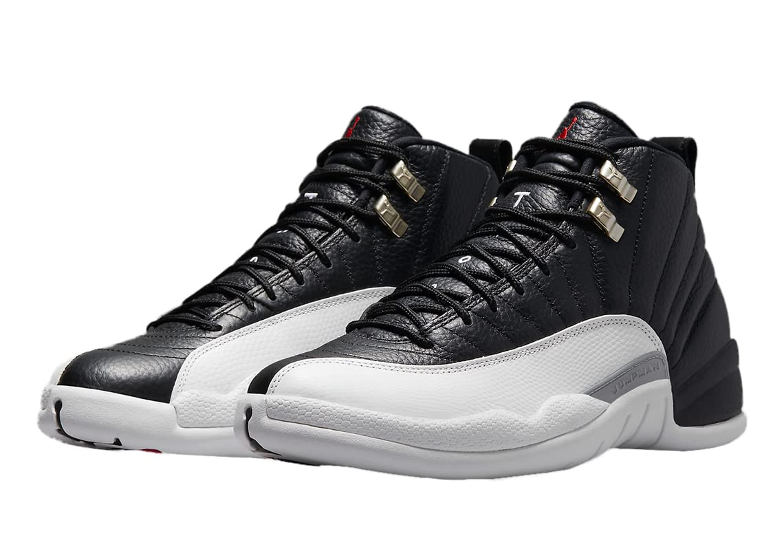 Nike Mens Air Jordan 12 Retro Sneaker, Adult, Black/Varsity Red-White, 10 M US