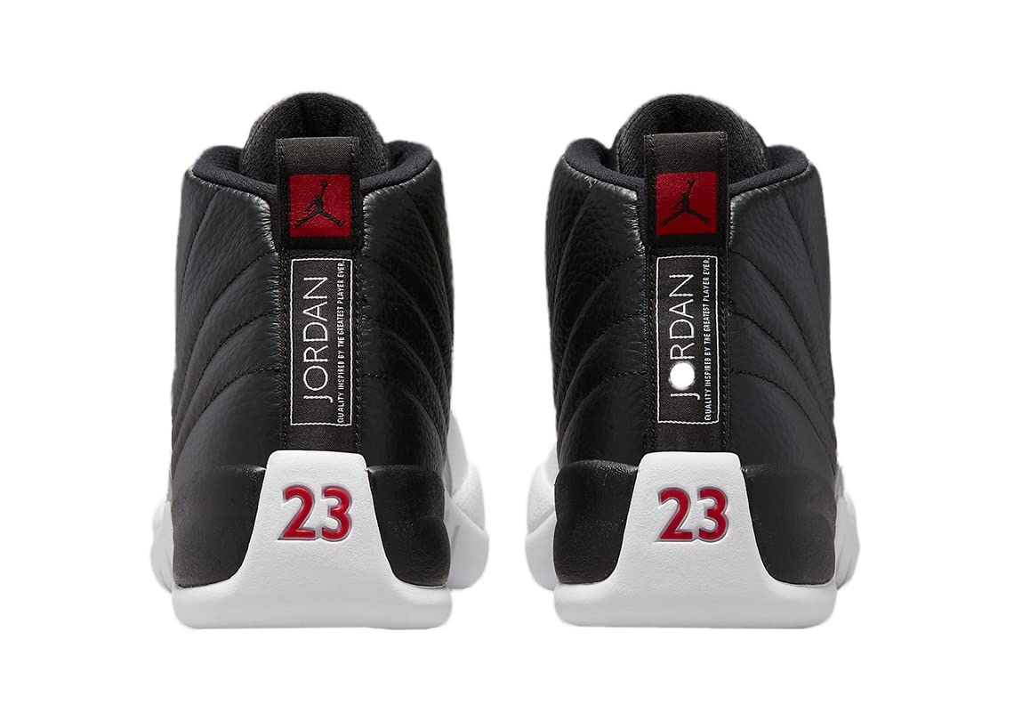Nike Mens Air Jordan 12 Retro Sneaker, Adult, Black/Varsity Red-White, 10 M US