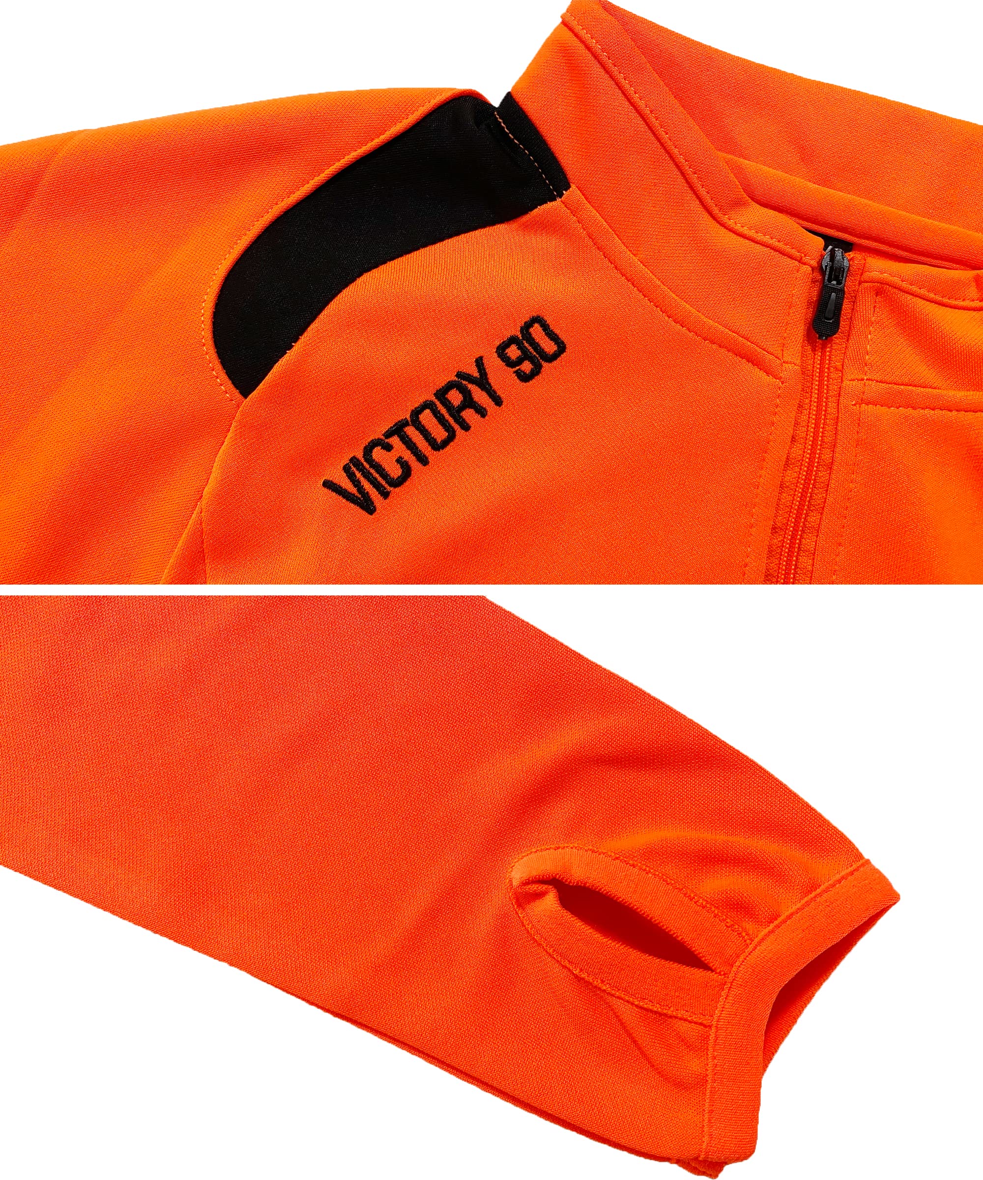 Hiheart Boys Quick Dry Long Sleeve Jogger Set 2 Piece Athletic Tracksuit Orange 6-7