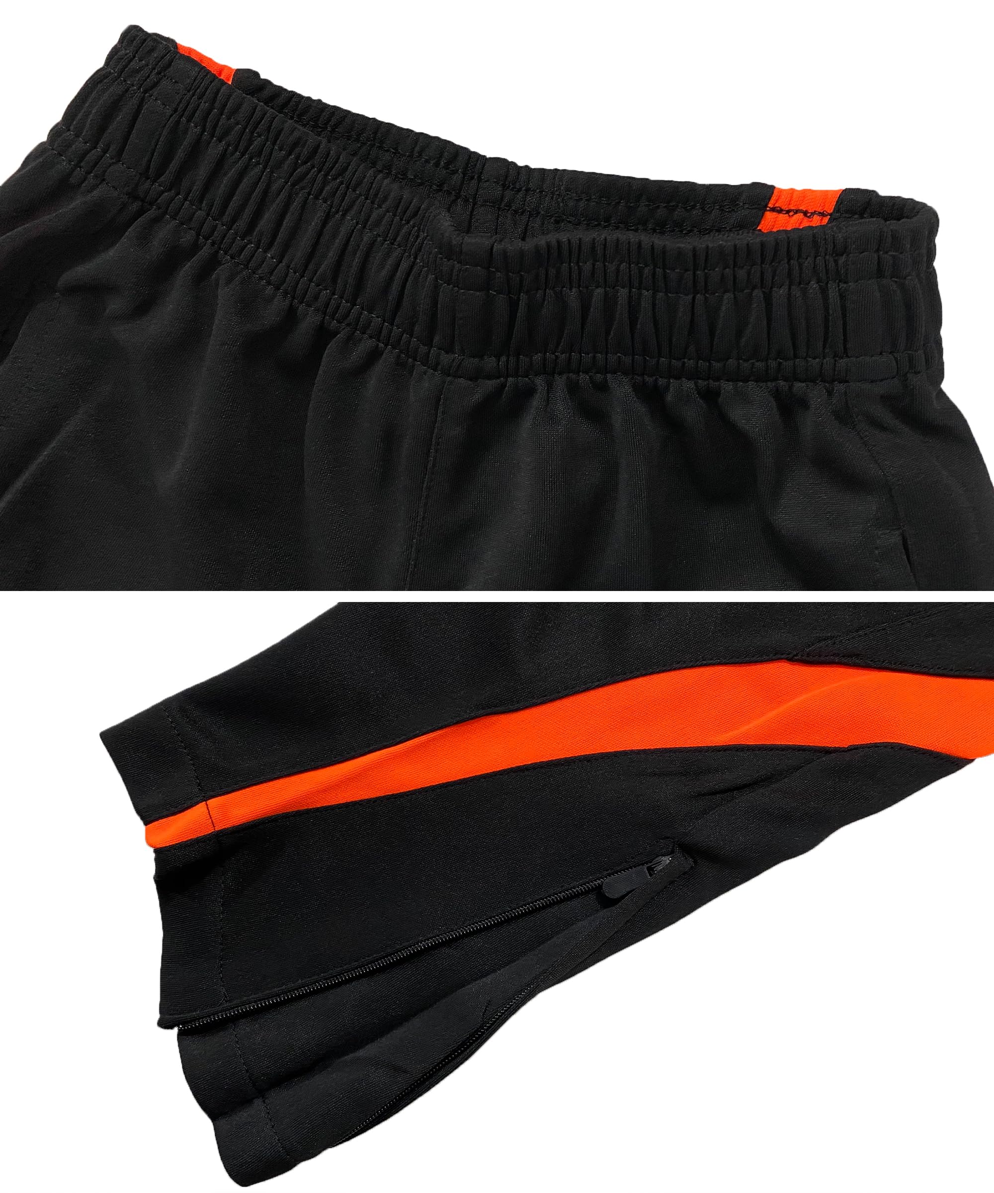 Hiheart Boys Quick Dry Long Sleeve Jogger Set 2 Piece Athletic Tracksuit Orange 6-7