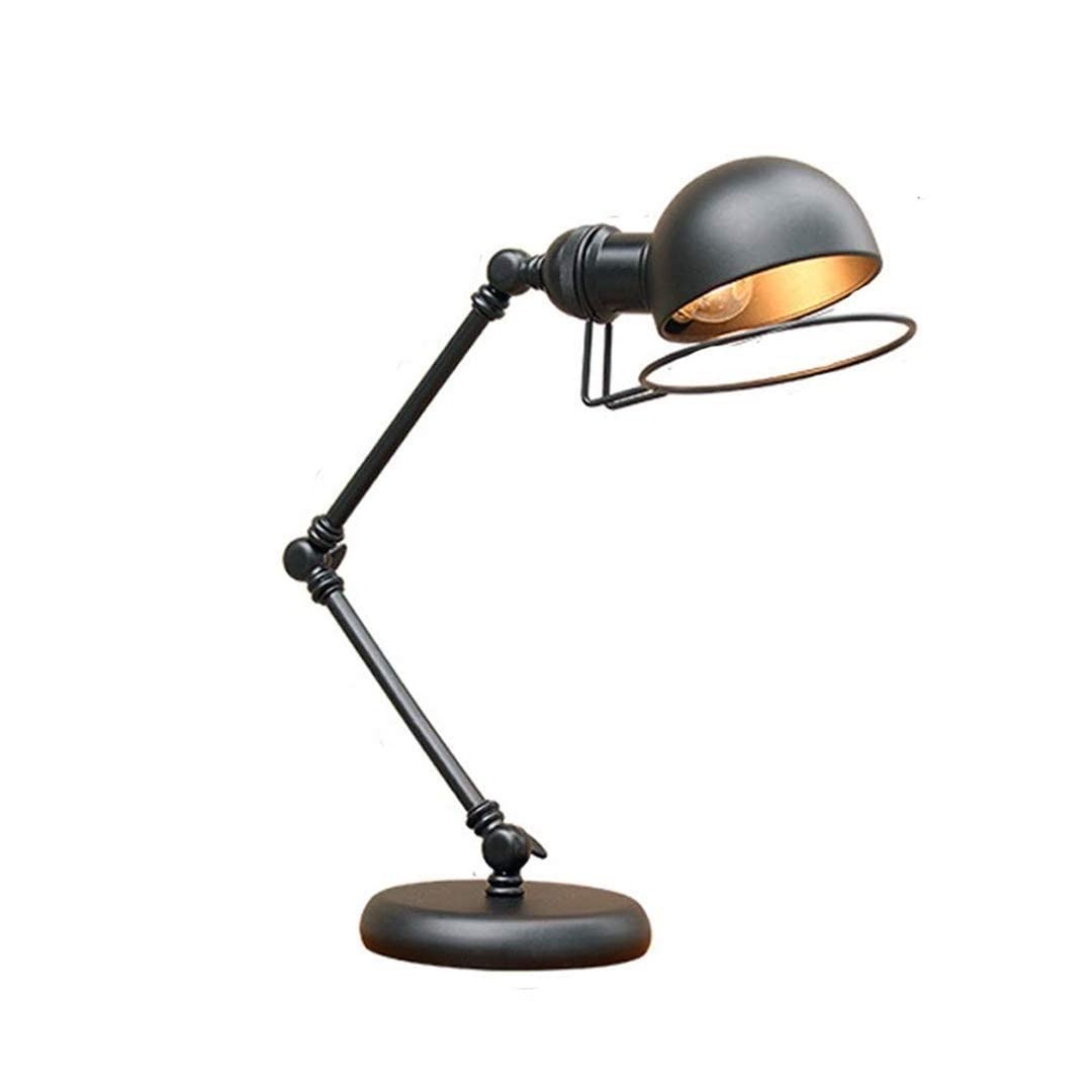 GUOCC Modern Adjustable Double Swing Arm Desk Lamp Lantern with Shade Long Arm Architect Task Lamp Classic Home Office Reading Work Bedroom Bedside Nightstand Lamp E27 Decor (Color : Gold)