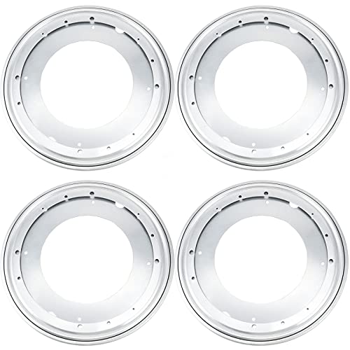 MOUYAT 4 Pack 12 Inch Lazy Susan Hardware, 1100lbs Capacity 5/16 Thick Heavy Duty Ball Bearings Turntable Base with Rubber Pads for 360 Degree Rotating Table, Display Plate, Serving Tray, Silver