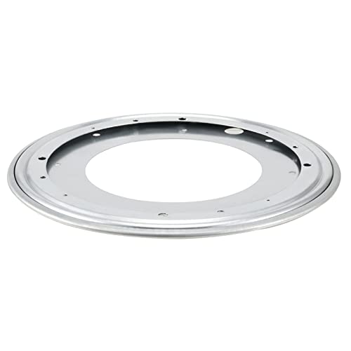 MOUYAT 4 Pack 12 Inch Lazy Susan Hardware, 1100lbs Capacity 5/16 Thick Heavy Duty Ball Bearings Turntable Base with Rubber Pads for 360 Degree Rotating Table, Display Plate, Serving Tray, Silver