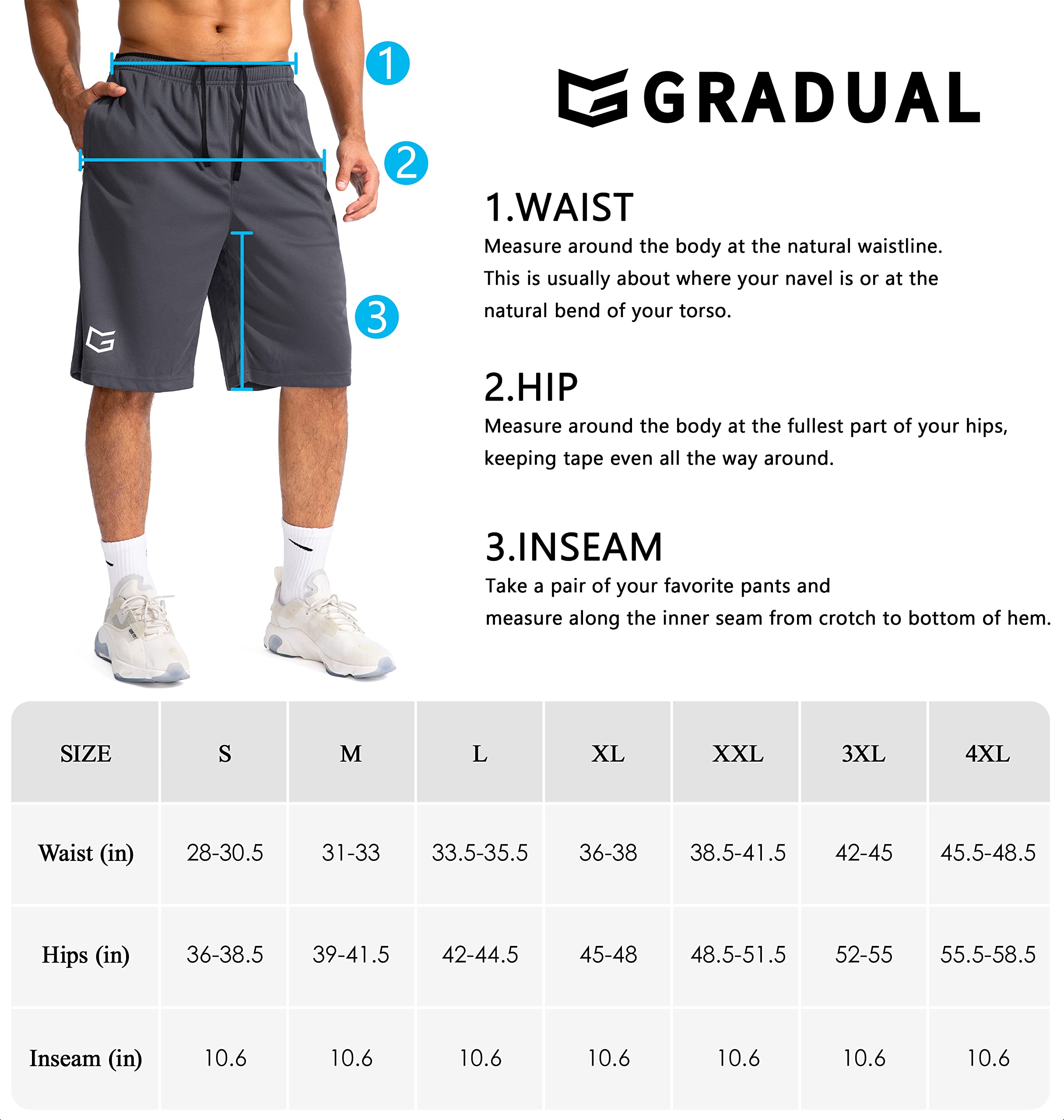 Men's Basketball Shorts with Zipper Pockets Lightweight Quick Dry 11" Long Shorts for Men Athletic Gym(Green,XL)
