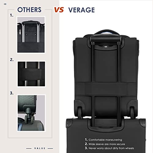 Verage Carry On Underseat Luggage with Wheels & USB Port, 16 Inch Wheeled Spinner Bag Carry-on Luggages for Airlines, Lightweight Suitcase Men Women, Pilots and Crew(16-Inch Rolling Underseat)