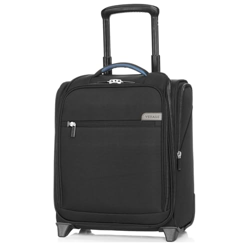 Verage Carry On Underseat Luggage with Wheels & USB Port, 16 Inch Wheeled Spinner Bag Carry-on Luggages for Airlines, Lightweight Suitcase Men Women, Pilots and Crew(16-Inch Rolling Underseat)