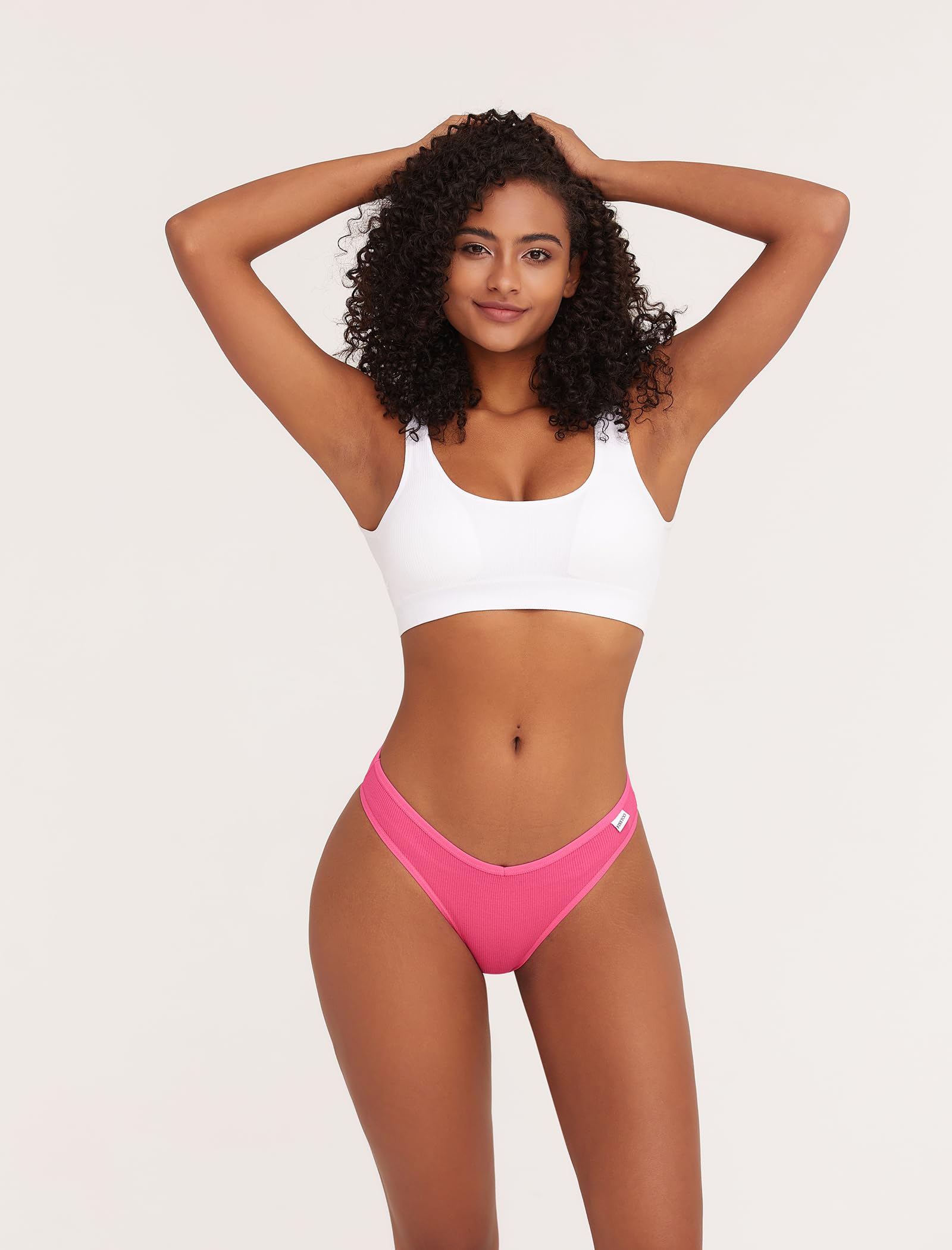 FINETOO 10 Pack Womens Cotton Underwear Sexy Stretch Bikini Panties Low Rise Hipster Ladies Soft V-Waist Cheeky(L)