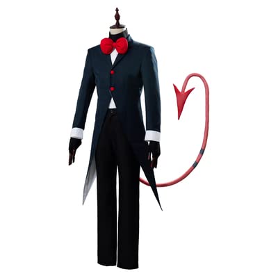 Ynscos Moxxie Cosplay Costume Tail Uniform Suit Halloween Carnival Party Costume Men Women Custom (S, Female)