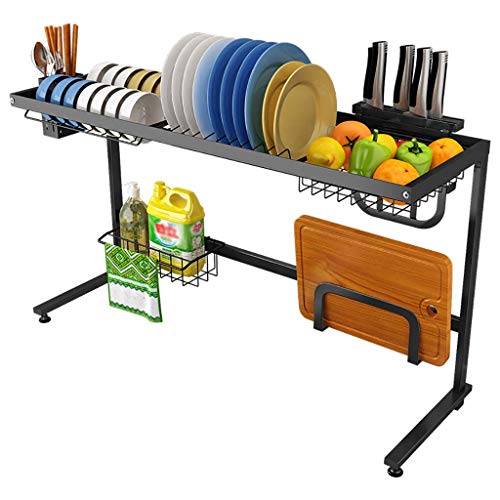 FEHUN Sinks,Stainless Steel Kitchen Sink Dish Drying Rack Drain Rack Cutlery Water Filter Tableware Organizer