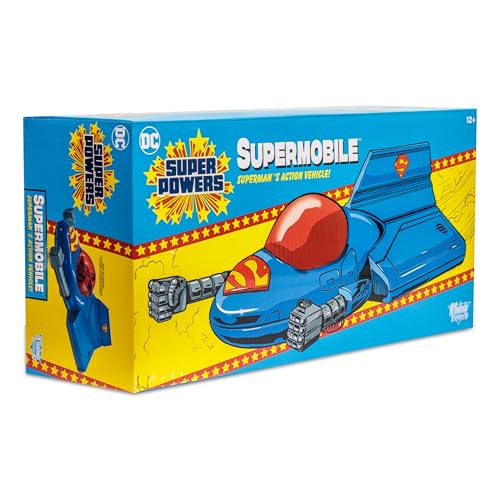 McFarlane Toys, DC Multiverse, 5-inch DC Super Powers Supermobile Action Figure Vehicle Compatible with 5-inch Figures, Collectible DC Retro 1980’s Super Powers Line Figure – Ages 12+