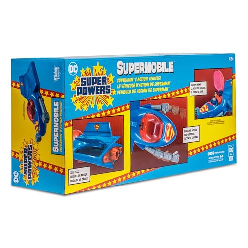 McFarlane Toys, DC Multiverse, 5-inch DC Super Powers Supermobile Action Figure Vehicle Compatible with 5-inch Figures, Collectible DC Retro 1980’s Super Powers Line Figure – Ages 12+