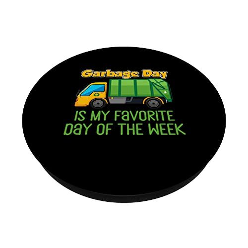Garbage Day Favorite Day Waste Truck Driver Trash Recycling PopSockets Swappable PopGrip