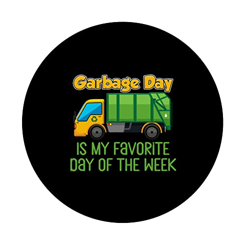 Garbage Day Favorite Day Waste Truck Driver Trash Recycling PopSockets Swappable PopGrip