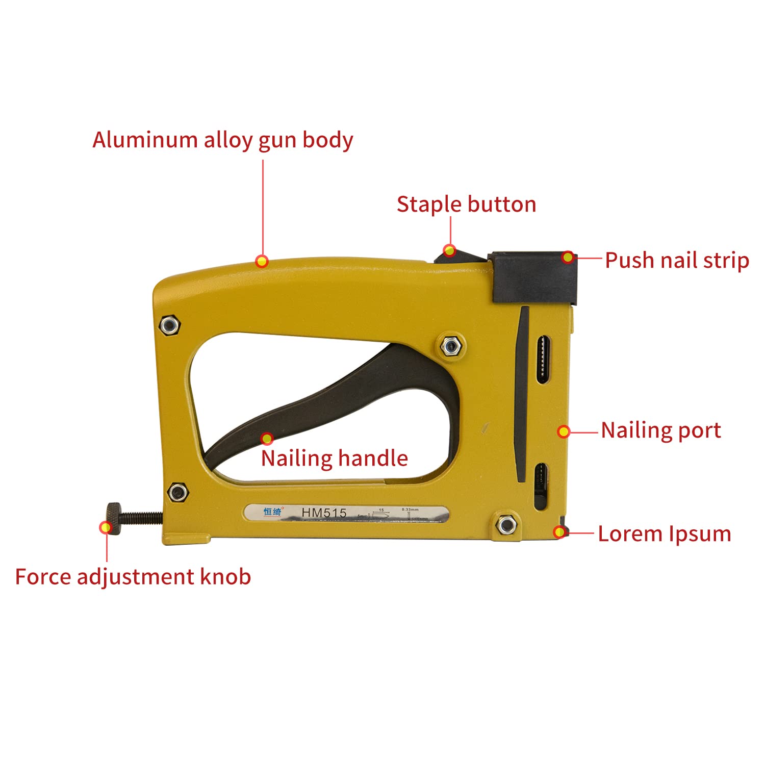 yeshine Point Drivers for Picture Framing Pro-Framing Dual Point Driver Point Nail Gun with Nails Lightweight Picture Frame Stapler Metal for Joiner DIY 1000 Points