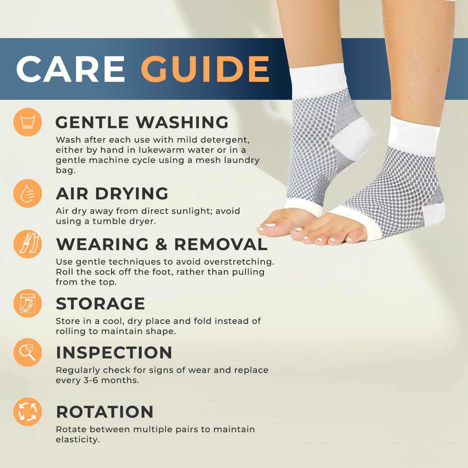 THEODORE MAGNUS Ankle Compression Sleeve - Plantar Fasciitis Braces with Foot Arch Support - Open Toe Compression Socks For Heel Spurs, Foot Swelling, Fatigue & Sprain - CS1-White-L