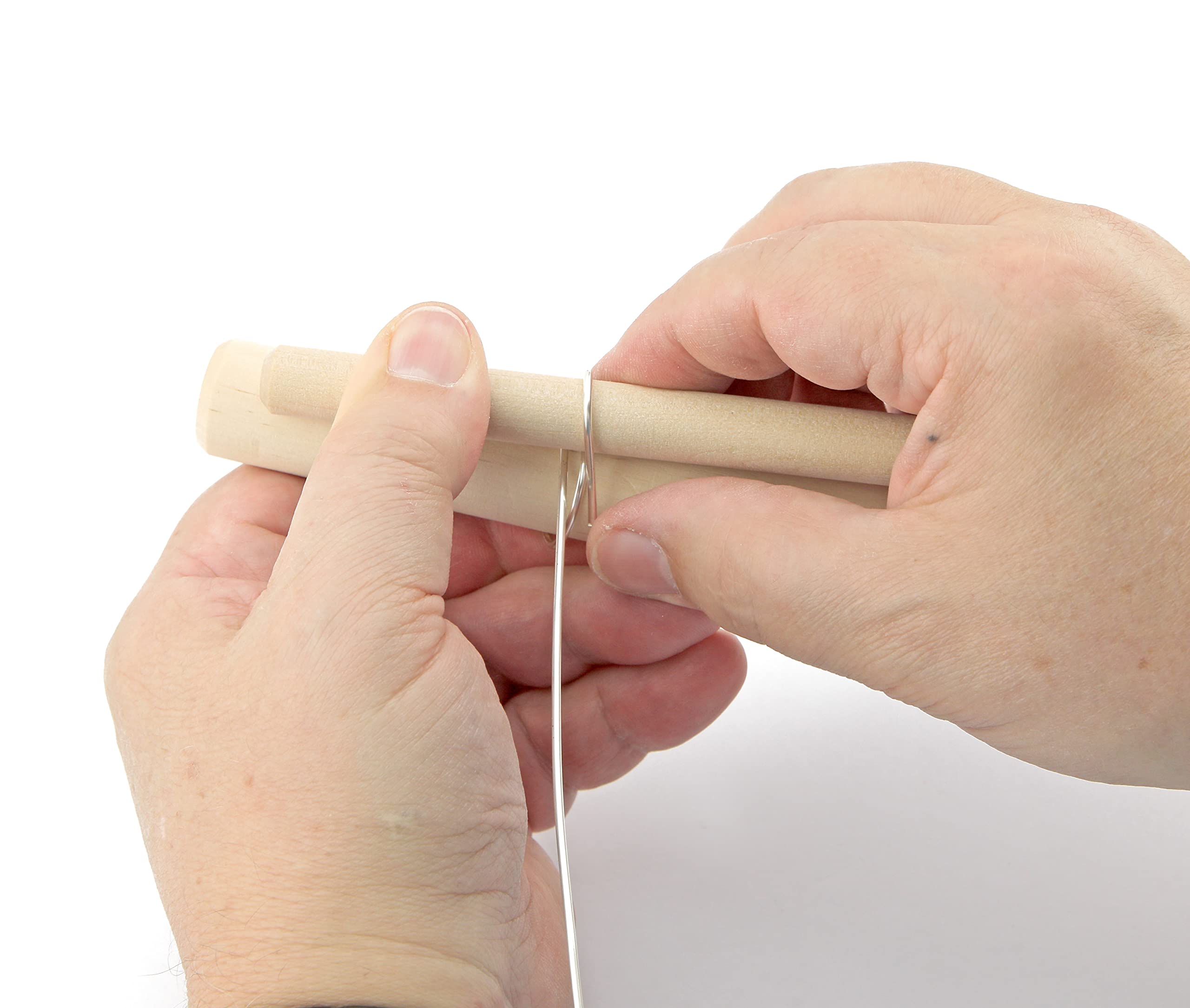 Artistic Wire Wooden Mandrel Set Jewelry Making Kit - 6 Sizes from 1/4"-1" Dowels in Convenient Storage Case, Bracelet Jig, Ring Making & Wire Wrapping for Viking Knit Bracelet Projects