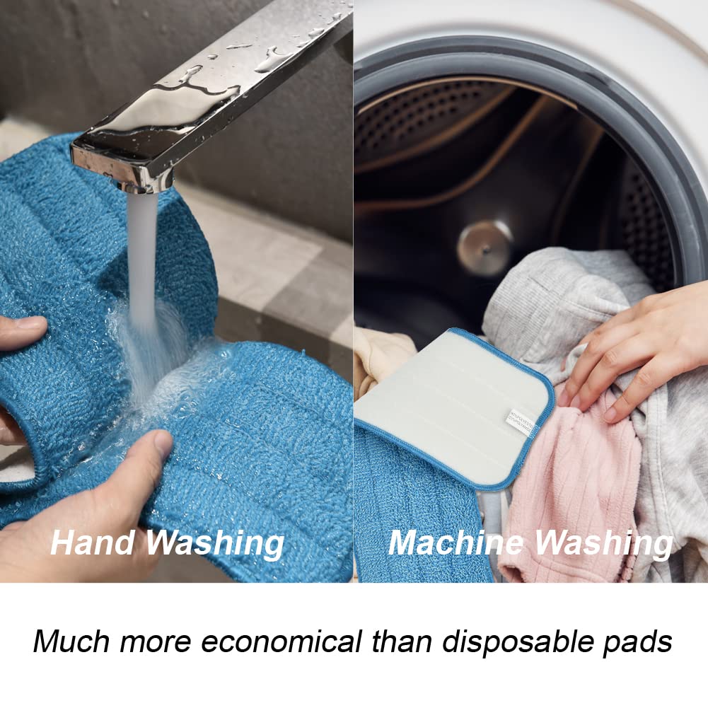 Layers 18"Microfiber Replacement Mop Pads- Reusable Mop Heads Refills fit for Most 16-18inch Spray Velcro Mop, Machine Washable Absorbent Mop Pads- 3Pack