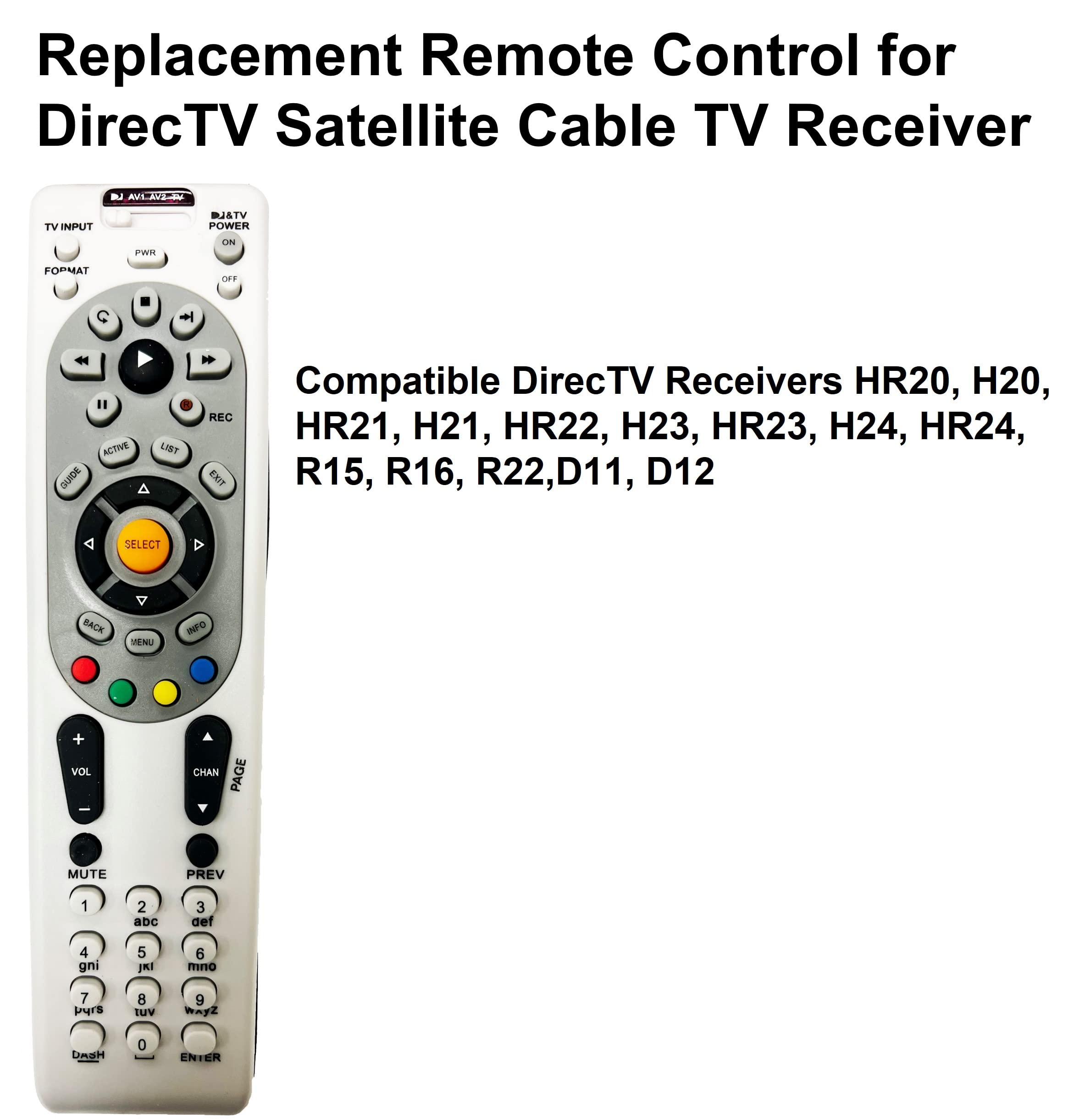 Universal Replacement Remote Control for DirecTV Satellite Cable TV Receiver