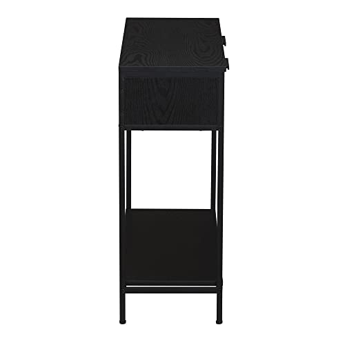 Household Essentials Black Oak Bungalow Console Table