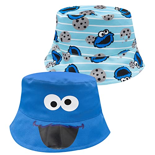 Cookie Monster Kids Sun Hat, Toddler Bucket Hat for Boys & Girls, 2-5T